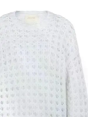 JUVIA Mirja Open-knit Sweatshirt - White