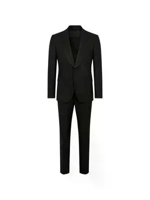 FRANZESE COLLECTION Shawl-lapel Single-breasted Suit - Black