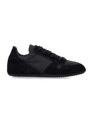Rick Owens Suede-trimmed Lace-up Sneakers - Black