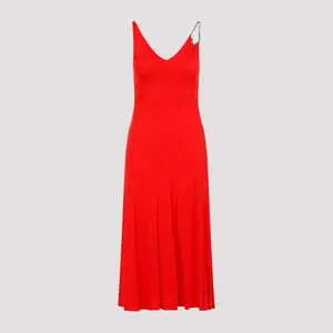 LANVIN Sleeveless A-line Midi Dress - Red
