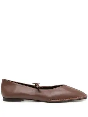 ALOHAS ALOHAS V-Cut Flat Shoes With Self-Tie Bows Marrone