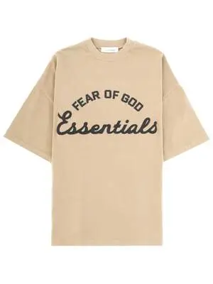 Fear Of God Oversized Graphic Cotton T-shirt - Beige