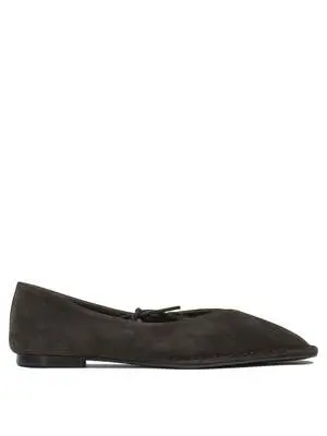 ALOHAS Sway Suede Leather Ballet Flats - Brown