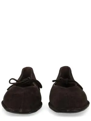 ALOHAS Sway Suede Leather Ballet Flats - Brown