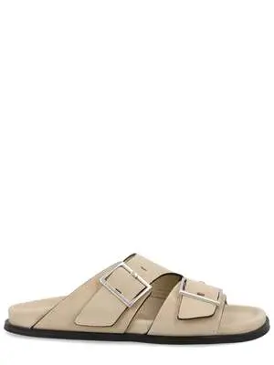 ALOHAS Suede Buckled Sandals - Beige