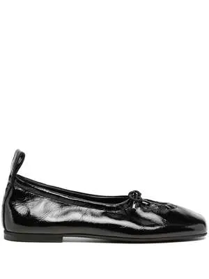 ALOHAS Mini Bow Pull-tab Flat Shoes - Nero