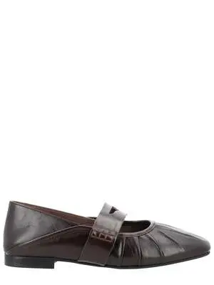 ALOHAS Leather Mary Jane Flats - Brown