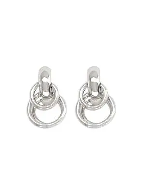 PANCONESI Pierced Serpent Hoops Medium Earrings - Silver