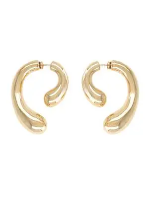 PANCONESI PANCONESI Gold Tone Sculptural Hoop Earrings