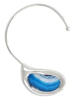 PANCONESI Rhodium Agate Choker - Silver