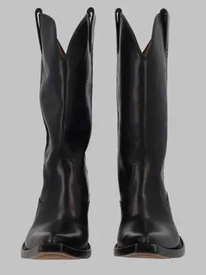 MAISON MARGIELA Leather Boots - Black