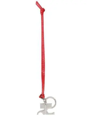 COURREGES Varnished Cow Leather Mini Key Holder - Red