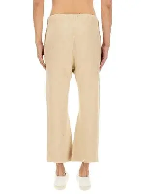 MAISON MARGIELA Cotton Wide Leg Trousers - Ivory