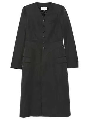 MAISON MARGIELA Tailored Virgin Wool V-neck Jacket With Adjustable Strap - Grey