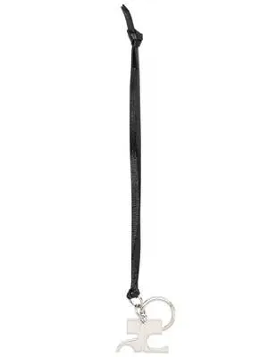 COURREGES Varnished Leather Key Holder - Black