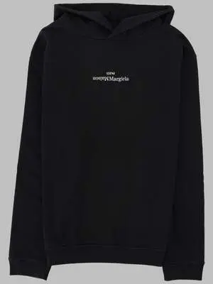 MAISON MARGIELA Cotton Hooded Sweatshirt - Black
