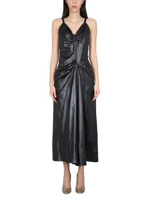 MAISON MARGIELA Ruched Midi Dress - Black