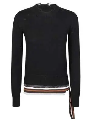 MAISON MARGIELA Striped Crewneck Sweater - Blu