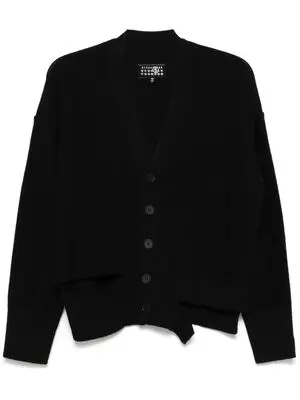 MAISON MARGIELA V-neck Knit Cardigan - Black