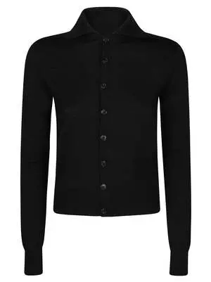 MAISON MARGIELA Knitted Shawl Collar Cardigan - Nero