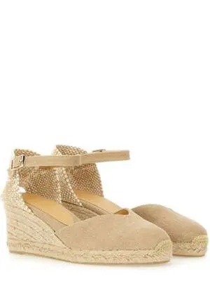 CastaÑer Canvas Espadrille Wedge Sandals With Ankle Strap