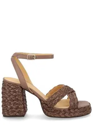 CastaÑer Carina 80 Suede Wedge Espadrilles - Brown