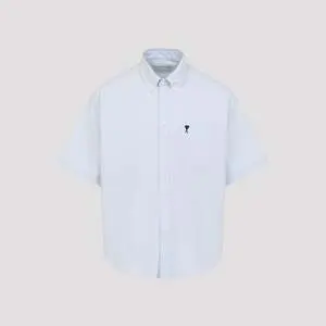 AMI Paris Boxy Short Sleeve Shirt For - Blue