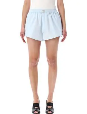 MAISON MARGIELA Cotton Poplin Shorts - Blue
