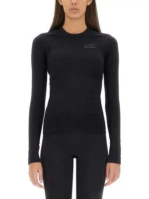 MM6 MAISON MARGIELA X SALOMON Logo Print Long Sleeve Top - Black
