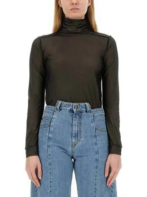 MAISON MARGIELA High Neck Long Sleeve Bodysuit