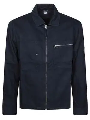 C.P. COMPANY Zip-up Shirt - Blu
