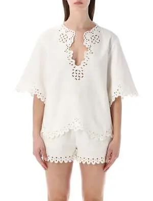 MARANT ETOILE Shana Cotton Blouse - White