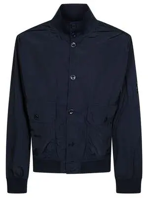 C.P. COMPANY Chrome-r Button Bomber Jacket - Blu