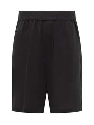 AMI Paris Stylish Bermudas With Elasticated Waist - Black