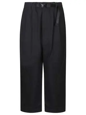 Comme Des Garçons Cotton Twill Tailored Trousers - Black