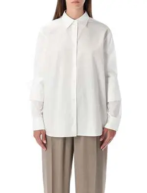 Loewe Long-sleeved Textured Cotton Shirt - White