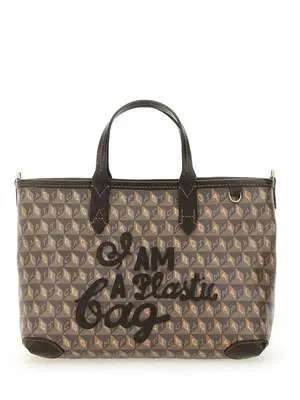 ANYA HINDMARCH Coated-canvas Tote - Brown