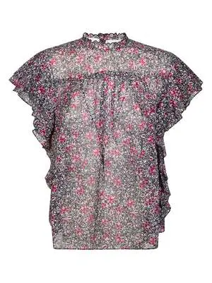 Isabel Marant Étoile Floral Printed Ruffled Blouse - Rosso