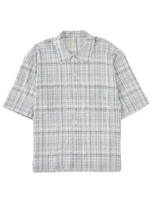 SUNFLOWER Short-sleeve Button-up Camp Shirt - Blue