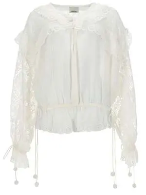 ISABEL MARANT ÉTOILE ISABEL MARANT Embroidered Lace Long Sleeve Blouse