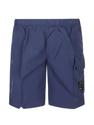 C.P. COMPANY Innovative Cargo Shorts With Drawstring Waist - Blue