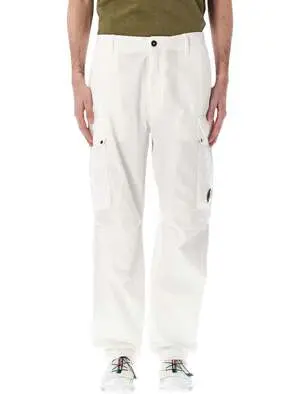 C.P. COMPANY Refined Utilitarian Cargo Trousers - White