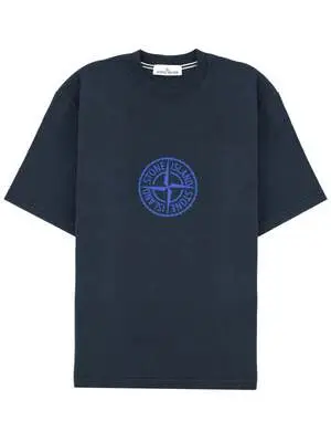Stone Island Classic Logo T-shirt For Ss26 - Blue
