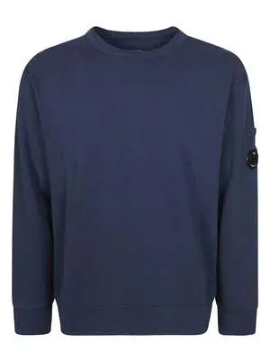 C.P. COMPANY Malfilè Fleece Lens Crewneck Sweatshirt - Blu