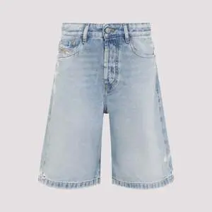 DIESEL® Cotton Bermuda Shorts - Blue