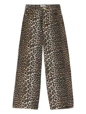 GANNI High-waisted Straight-leg Jeans Size - Brown