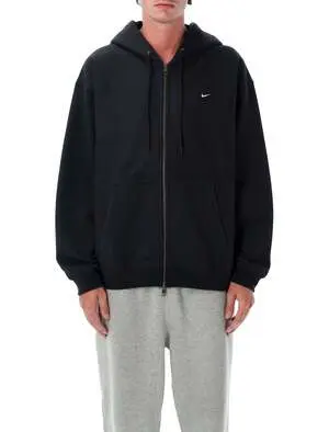 Nike Full-zip Hoodie With Embroidered Logo - Black