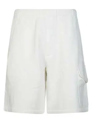 C.P. COMPANY Bermuda T-shirt With Pocket Logo - Bianco