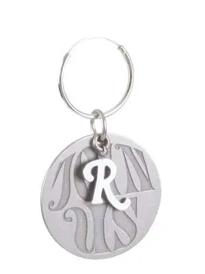 Raf Simons Tone Circle Earring With 'r' Motif