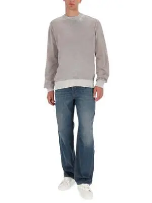 DIESEL® Cotton Crew Neck Sweater - Grey
